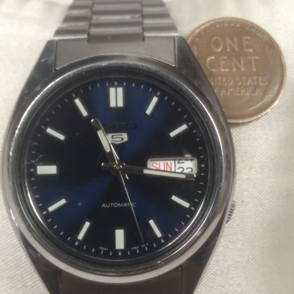 Working Seiko 5 Automatic 7S26-0480 Blue Dial Mens Watch | WatchCharts Marketplace