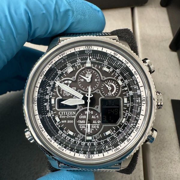 Citizen Navihawk Promaster AT Eco-Drive JY8030-83E Silver Steel Watch ...