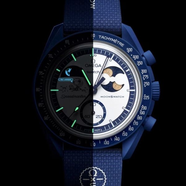 Swatch x Omega Snoopy MoonSwatch 'Mission To Earthphase' Moonshine Gold | WatchCharts Marketplace