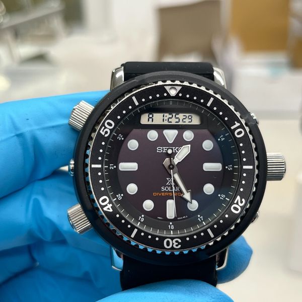 New Seiko Prospex Solar Hybrid "Arnie" Divers 200M Men's Watch SNJ025 ...