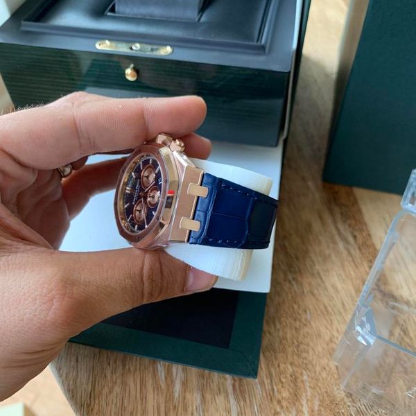 FS AP BRAND NEW in Box Audemars Piguet Blue Face Dial Rose Gold ...