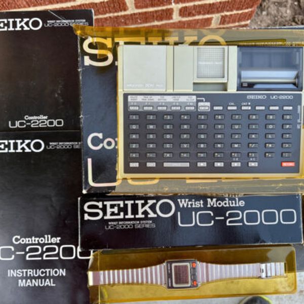 Working Combo Seiko Computer UC-2000 Watch & UC-2200 Dock Controller ...