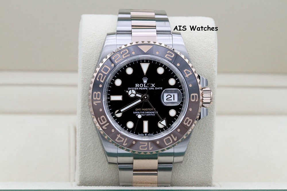 FSOT: Rolex 126711 CHNR GMT Master II 18K Rose Gold / SS RootBeer ...