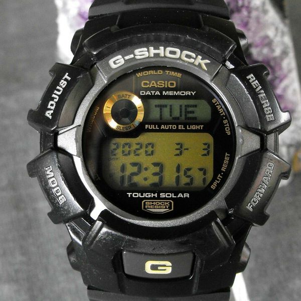 Rare Casio G Shock G-2300 2184 Module Tough Solar Databank Mens Watch ...