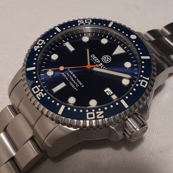 DEEP BLUE MASTER 1000 II AUTOMATIC 300M DIVER, BLUE DIAL, CERAMIC BEZEL ...