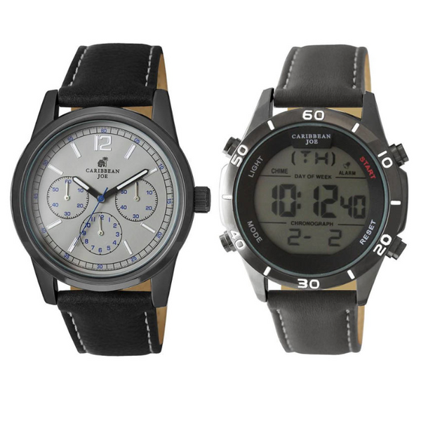 NIB Caribbean Joe Men's Wristwatches, TWO Watches, Chronograph, Gift ...