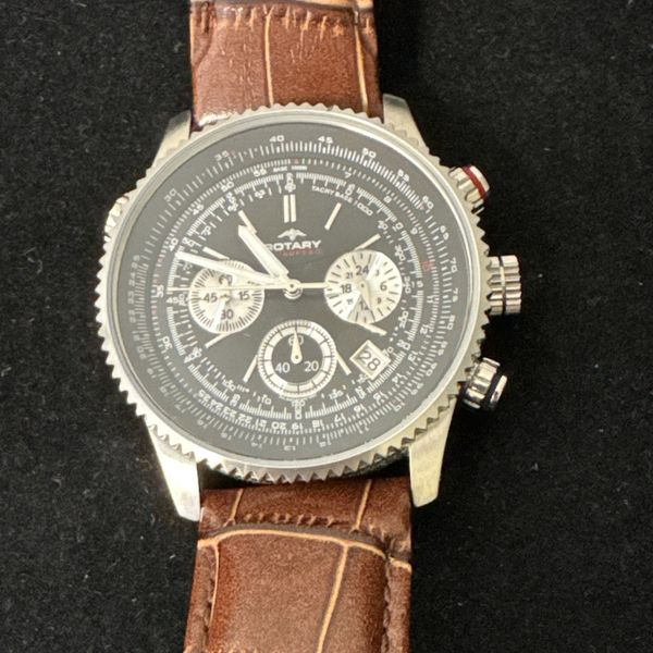 Rotary Men Pilot Aviator Chronograph Watch Aquaspeed | WatchCharts ...