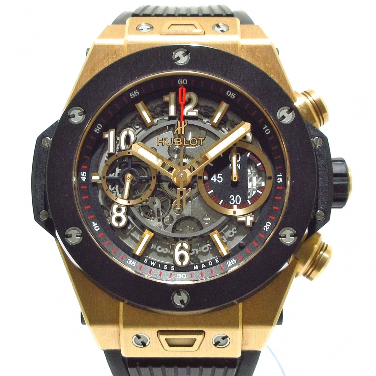[New] [Used] HUBLOT Big Bang Unico King Gold Ceramic Watch Rubber Belt ...