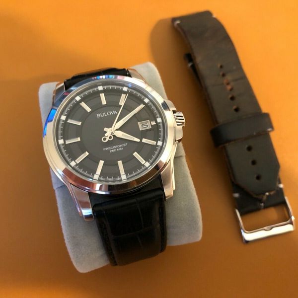 Bulova Precisionist 96B158 262 kHz Men's Watch + Battery and Strap, MSRP $300 | WatchCharts ...