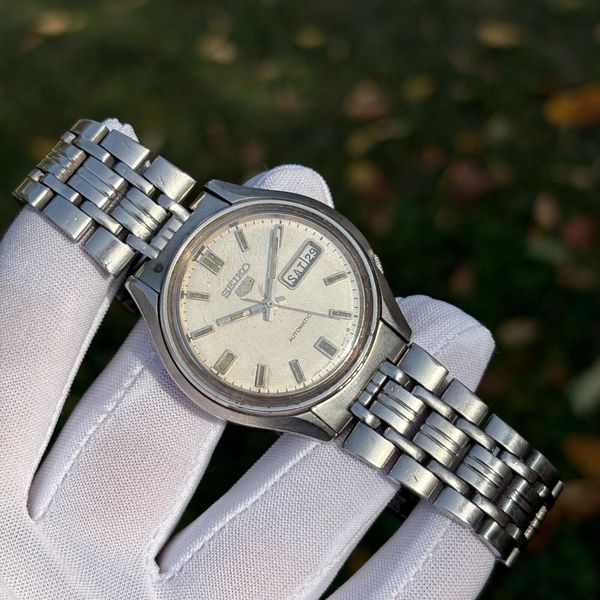 Vintage Seiko 5 Automatic Beautiful White Dial Japan Made Men Watch 6309-8230 | WatchCharts ...