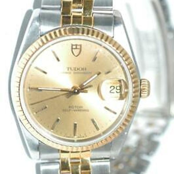 ROLEX TUDOR PRINCE OYSTERDATE 18K GOLD BEZEL WATCH ref. 74033 - Nice ...