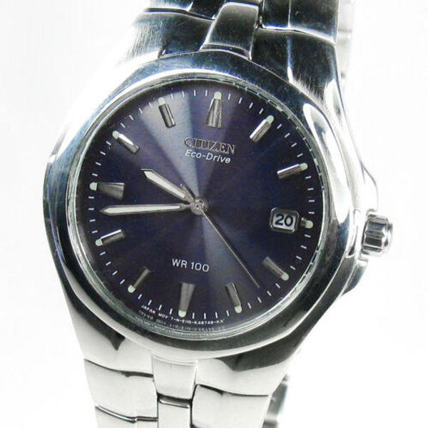 CITIZEN ECO-DRIVE men's watch Model E111-K15702 -All stainless steel ...