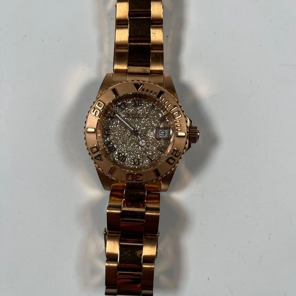 Invicta Angel Silver Glitz Dial Bronze Tone Stainless Steel Women's ...