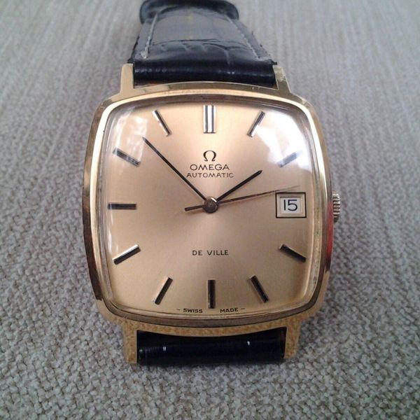 Vintage square Omega de Ville automatic 70s | WatchCharts Marketplace