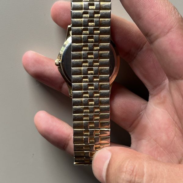 Vintage Citizen 5500-S24485 Gold Tone Day Date Function Watch ...