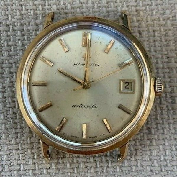 !M HAMILTON AUTOMATIC 64018-4 VINTAGE WRISTWATCH 21J GOLD FILLED ...