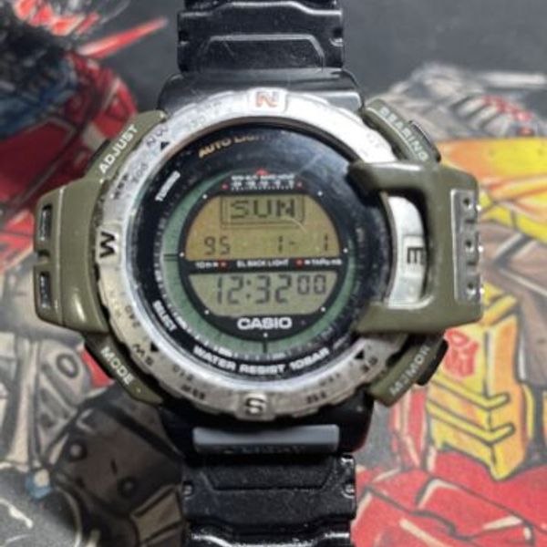 Casio Prt-40 Vintage Digital Watch Triple Sensor New Battery Good ...