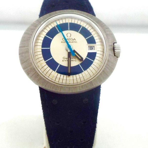 Omega - Dynamic - Automatic - Blue Leather - Vintage Ladies Watch ...