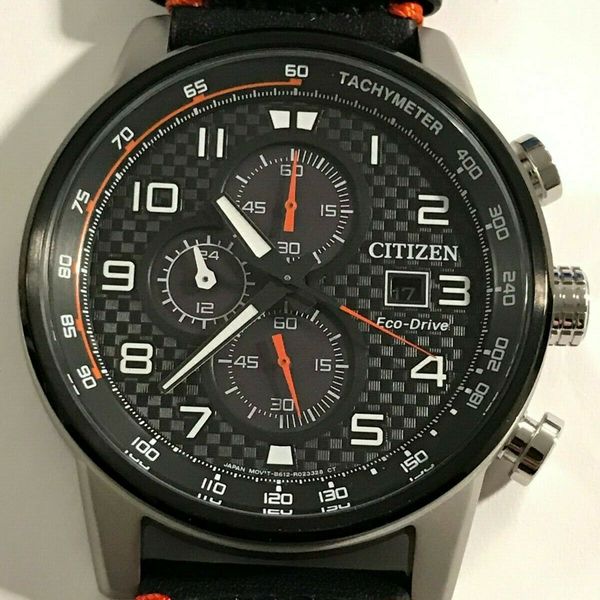 CITIZEN Primo Chronograph Eco-Drive Black Dial Men's Watch CA0681-03E ...