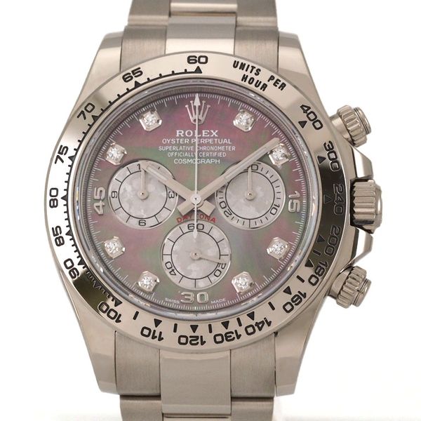 Rolex ROLEX Daytona 116509NG Chronograph WG Automatic Diamond 8P Black ...