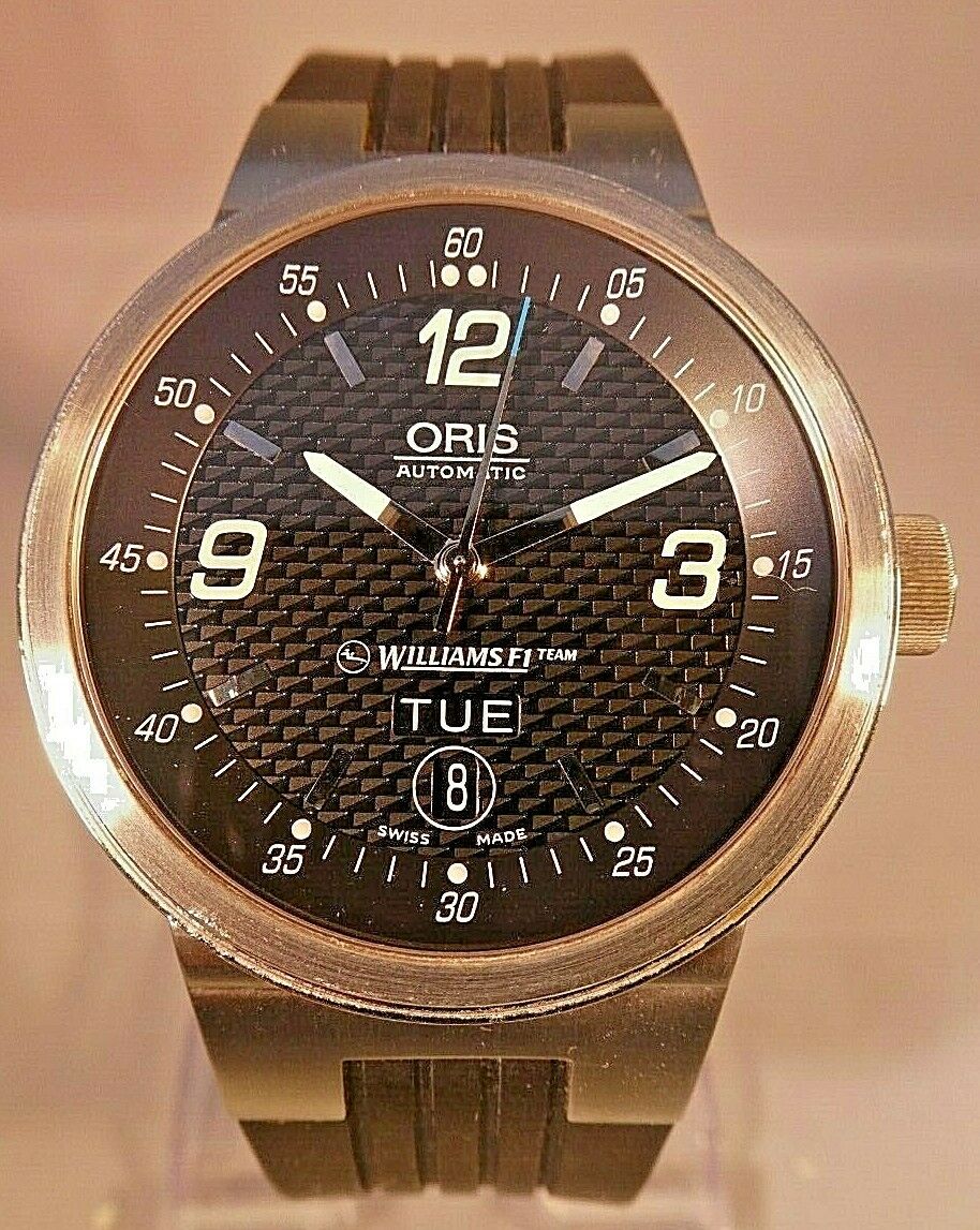 FULL SET: Oris Williams F1 Team Day/Date 7560 Automatic Men's Watch ...