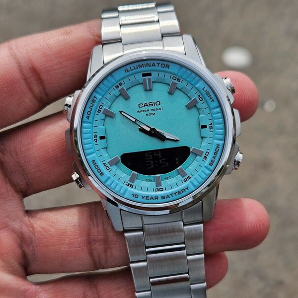 Casio AMW-880D-2AV Men's Analog Digital Watch â Stainless Steel ...