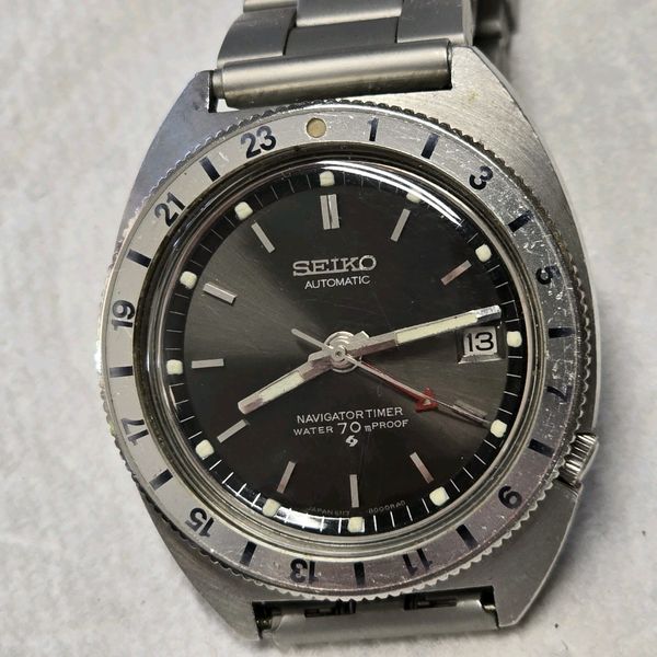 Seiko Automatic Navigator Timer Mens Watch. Needs Attention ...