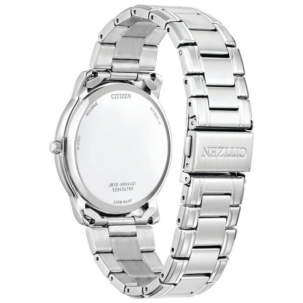 Citizen Men's Corporate Exclusive Eco-Drive Silver-Tone Stainless Steel ...