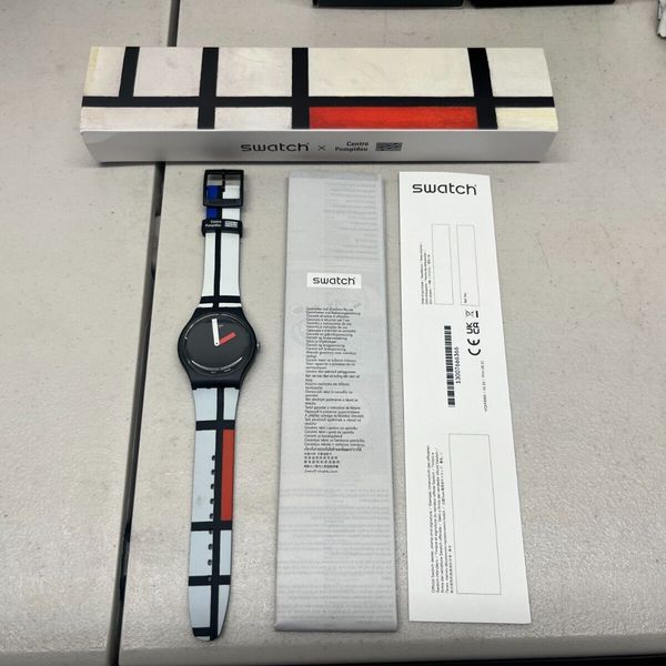 SWATCH "Red Blue and White" by Piet Mondrian SUOZ344 - NWD ...