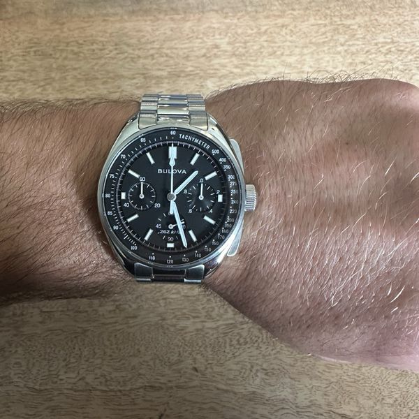 Bulova Lunar Pilot Men's Black Dial Wristwatch 96K111 | WatchCharts ...