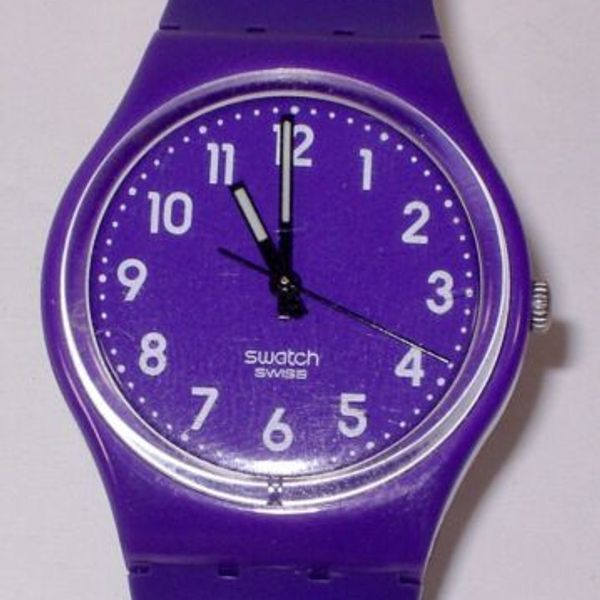 Swatch Purple Watch GV121 CALLICARPA Watch Standard Gents 34mm Plastic ...