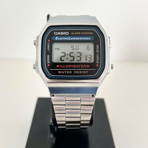 CASIO A168 Mens Womens Illuminator Silver Digital Watch - US Seller ...