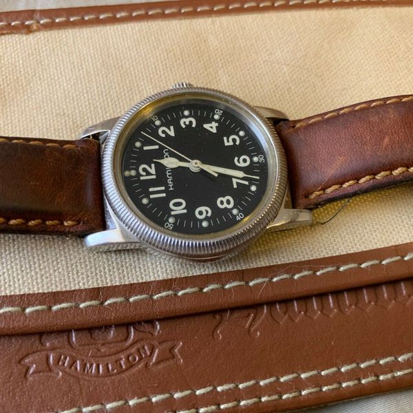 Vintage Hamilton WWII Military Style Quartz Model 9715 Wristwatch 32mm ...