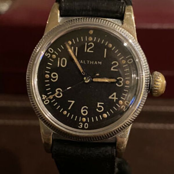 RARE WW2 MILITARY ISSUE WALTHAM HACK WATCH MECHANICAL ARMY MARKINGS ...