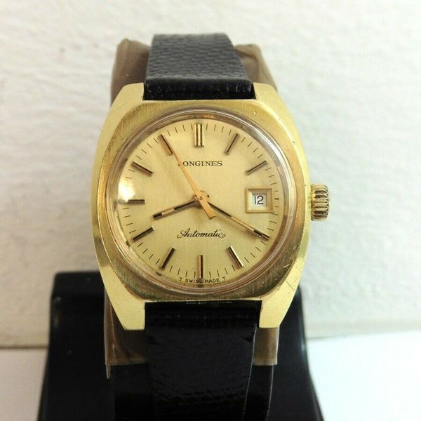 1970s LADIES GOLD PLATED LONGINES AUTOMATIC WITH DATE IN EXCELLENT ...
