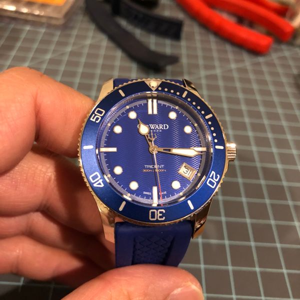 FS: Blue Christopher Ward trident quartz (38mm) | WatchCharts Marketplace
