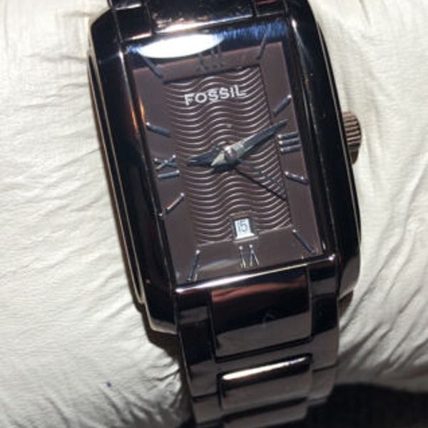 Fossil f2 ES-2002 Women's Watch Brown Runs Great New Battery Date ...