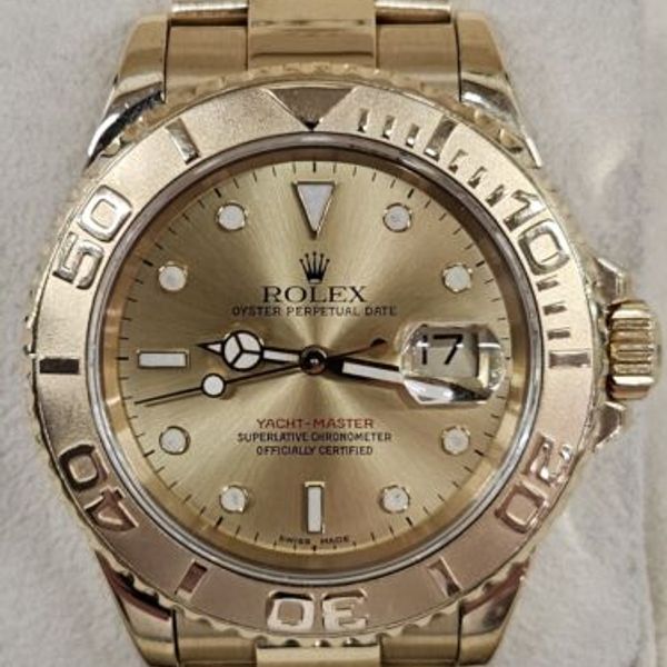 ROLEX 16628 18K Yacht-Master, Exceptional, NO RESERVE | WatchCharts ...