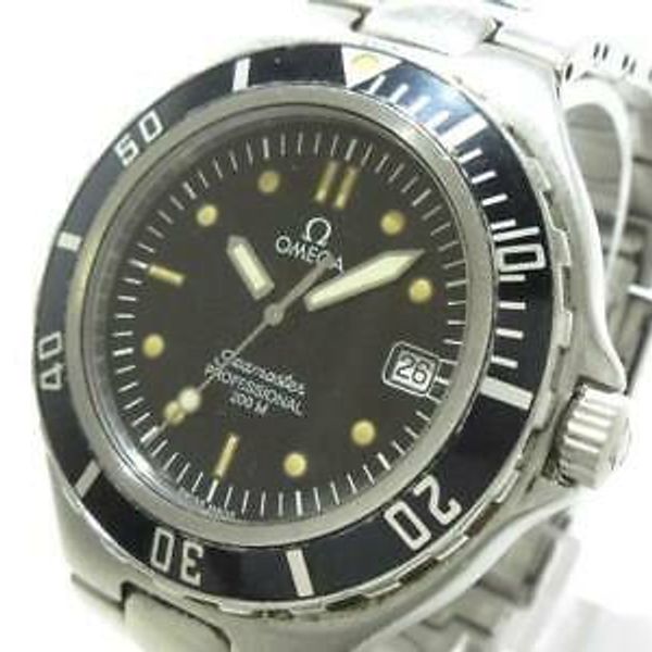 Auth OMEGA Seamaster Professional 200 Black Mens Wrist Watch ...