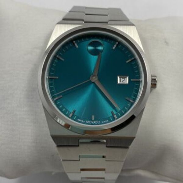 Movado Bold Quest Quartz Green Dial Stainless Steel Band Men's Watch ...