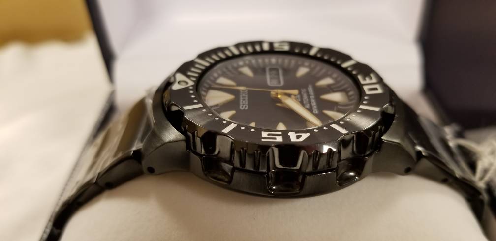 Seiko SRP583 Black/Gold Monster....NOW $215 SOLD | WatchCharts Marketplace