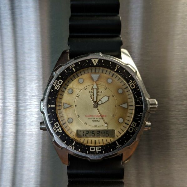 Casio AMW-320 Analog / Digital Watch - Vintage 90s Ana-Digi - Patina ...