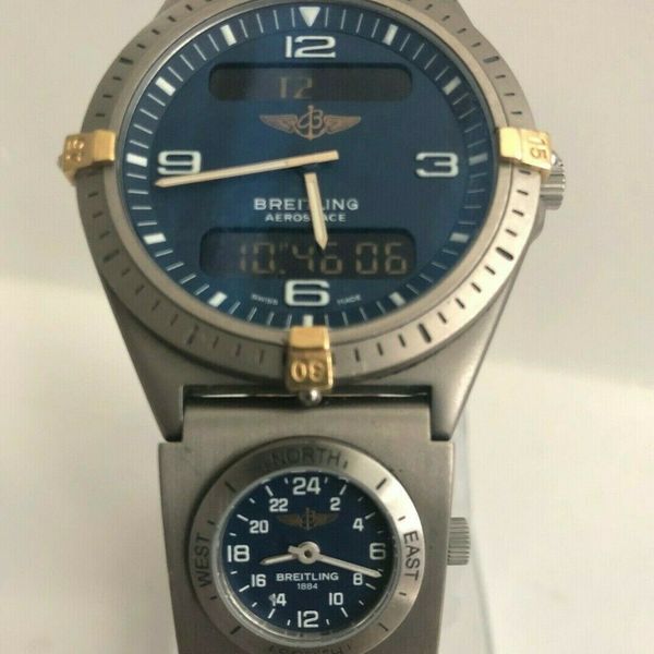 Breitling Navitimer Aerospace Titanium Men's Swiss Watch 80360 (UTC ...
