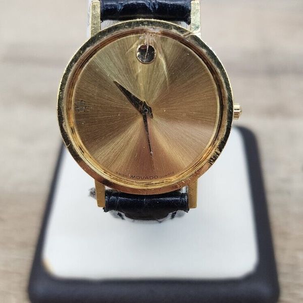 Movado Museum Watch Women 31mm Gold Dial Gold Tone -PARTS/REPAIR ...