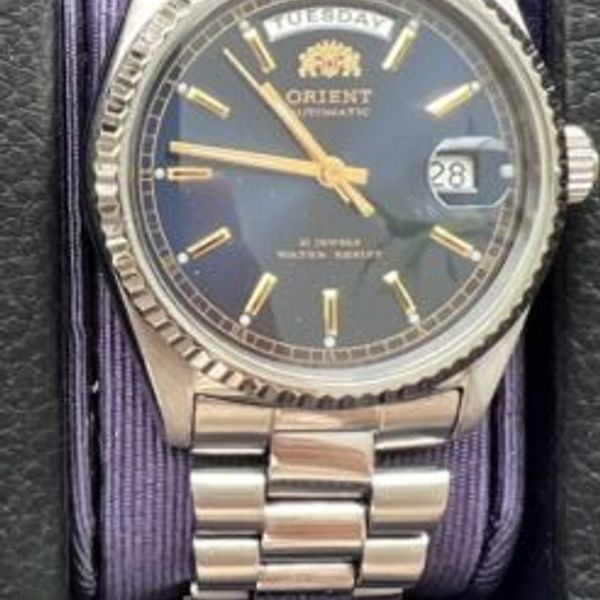 Blue Dial Orient Oyster President Day Date - RARE 1st Generation ...