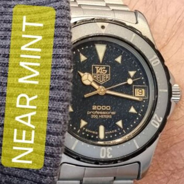 Tag Heuer 2000 Rare Moondust Full Size In Near Mint Box And Booklet 972 ...