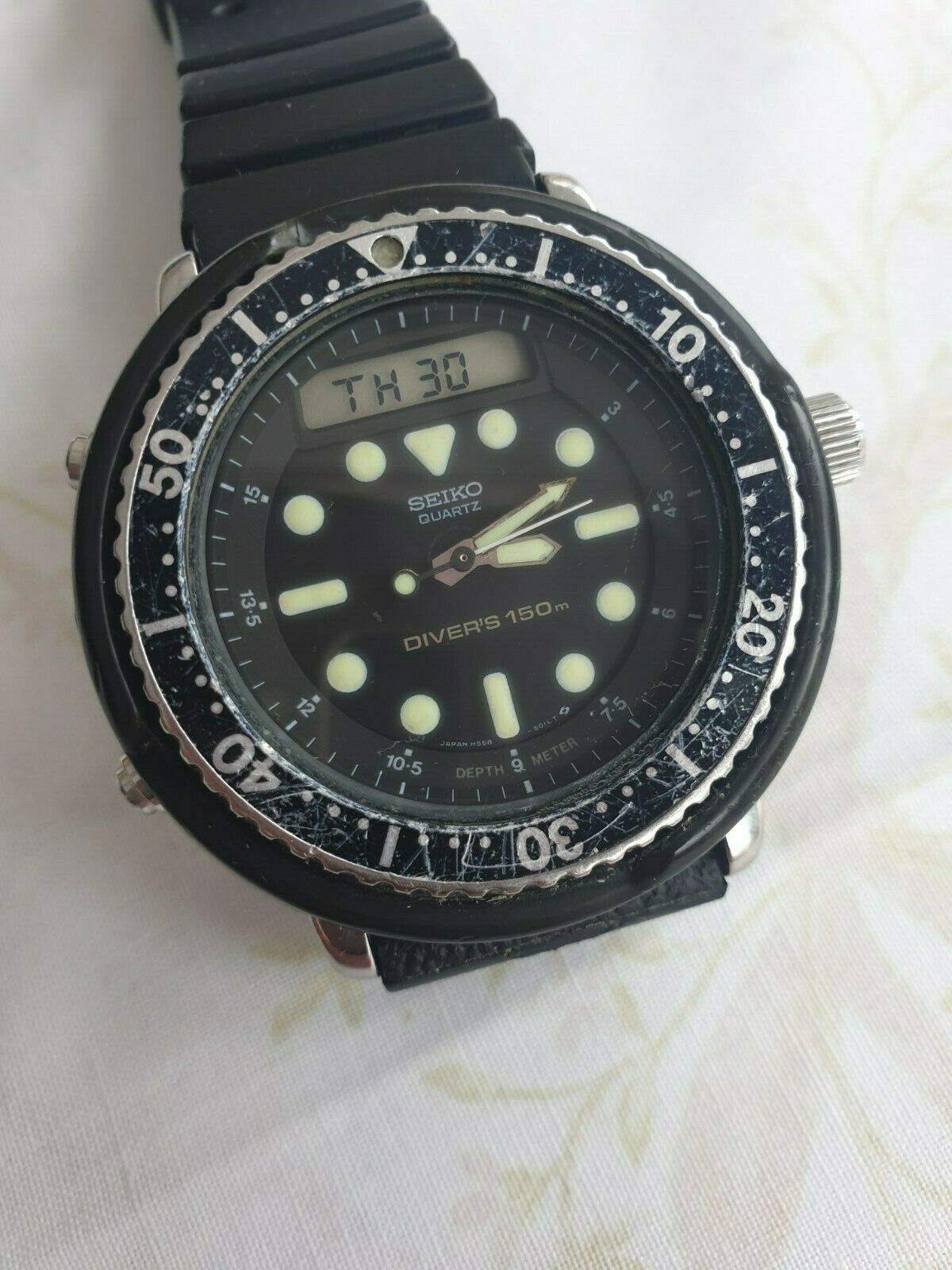 Seiko Divers watch original Arnie Terminator H558-5000 analogue digital ...