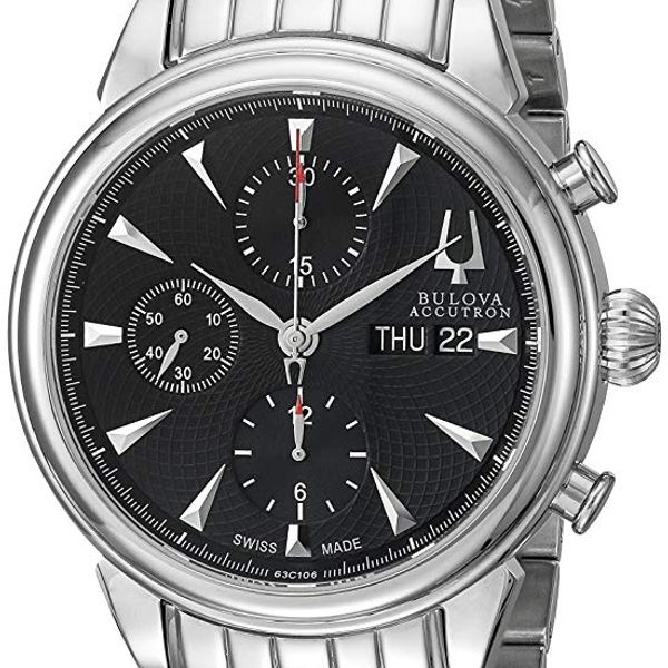 Bulova Bulova Men's 63C106 Gemini Analog Display Swiss Automatic Silver ...