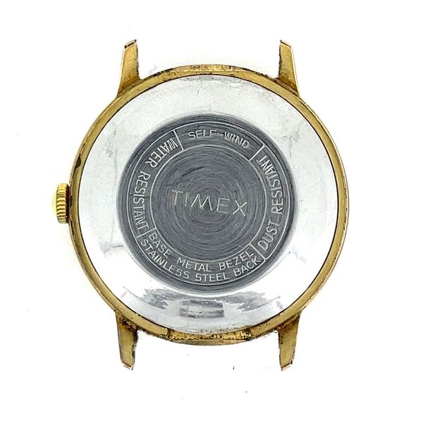 Vintage Timex Gold-Plated Automatic Watch Menâ s 35mm Date Silver w ...