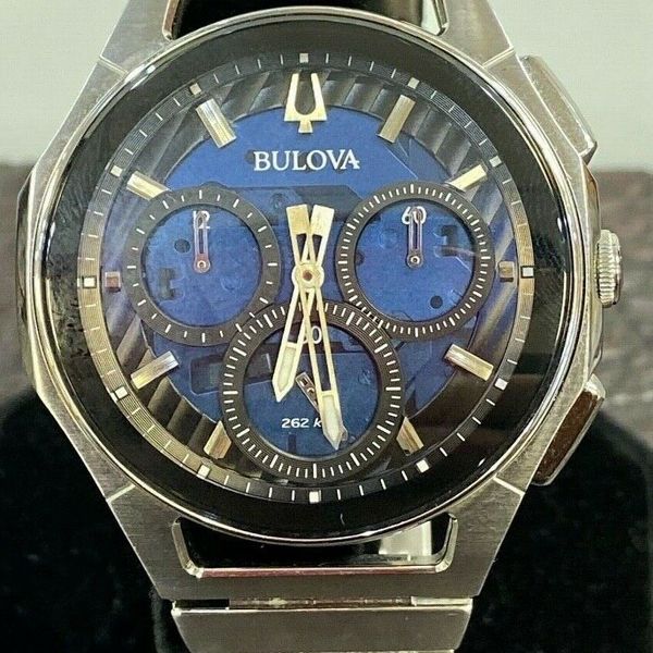 Bulova Curv 96A205 Chronograph Curv Stainless Steel 44mm Watch ...